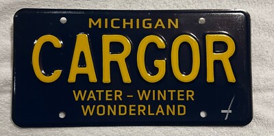 LICENSE PLATE MICHIGAN VANITY CARGOR | eBay