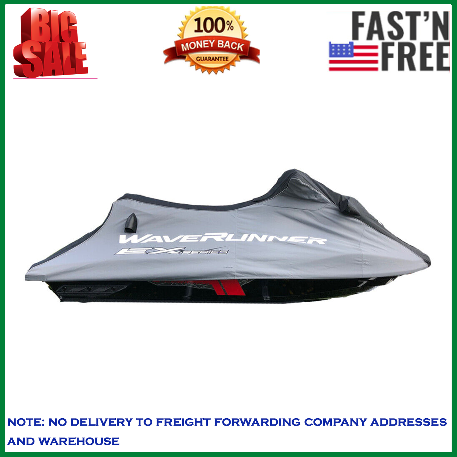 Yamaha Black/Charcoal Waverunner Cover 2017-24 EX DLX SPORT EXR MWV ...