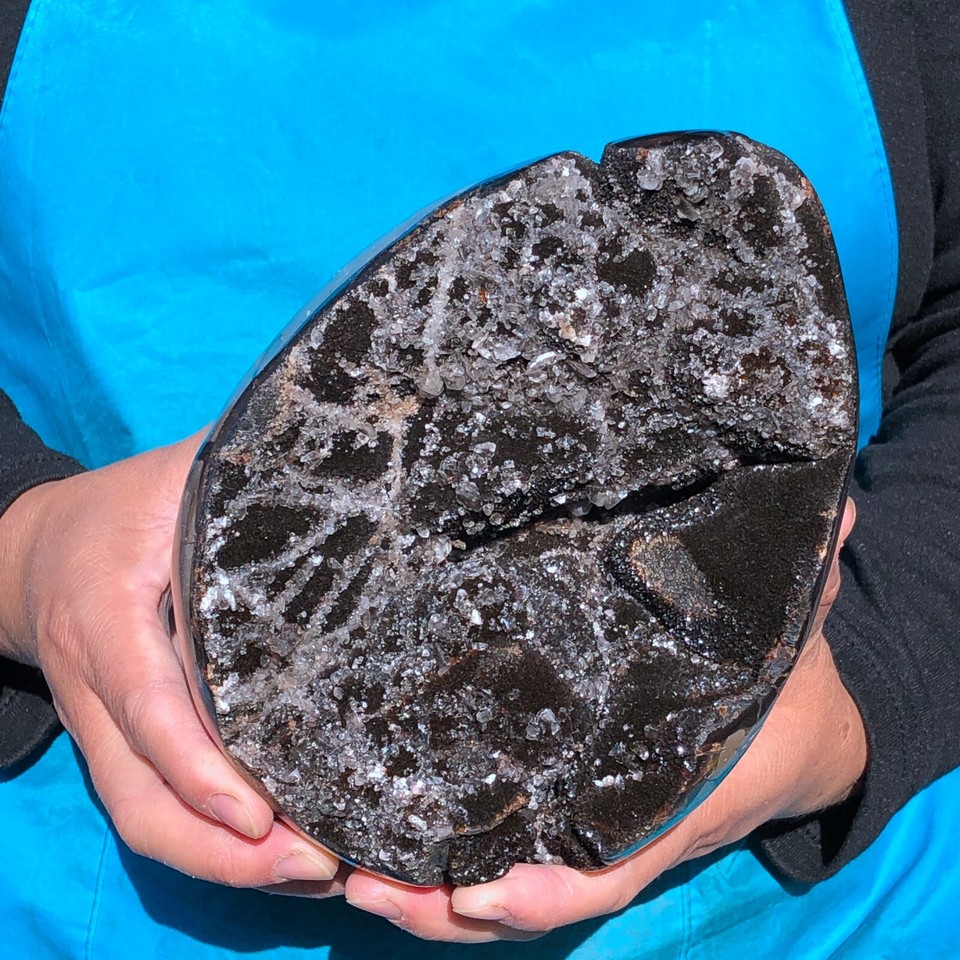 7.76LB Natural Turtle Back Stone Cave Shape Dragon Crystal Crack Gem ...
