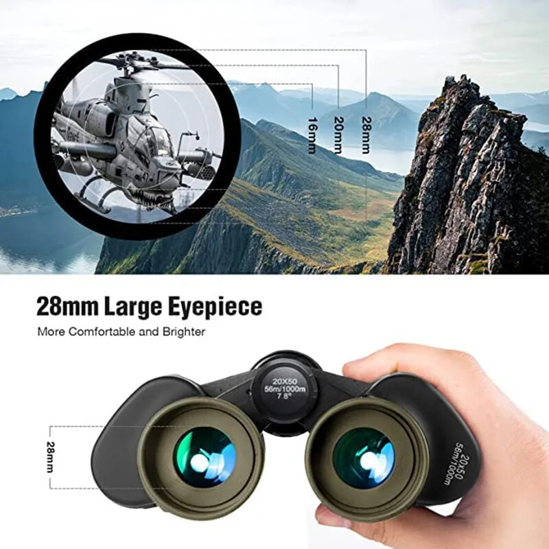 20x50 Binoculars, Waterproof High-definition Low-light Night Vision ...