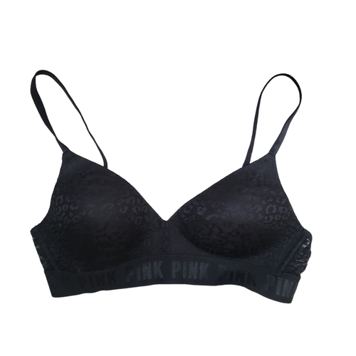 Victoria's Secret Pink Cheetah Print Lace Band Bra Black Size 36B | eBay