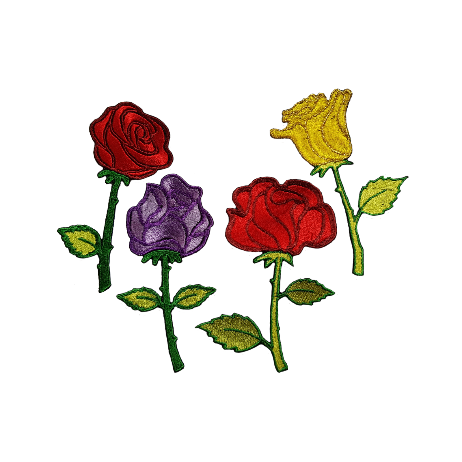 Rose Flower Patch Embroidered Iron On Patches Jacket Badge Dress Jeans ...