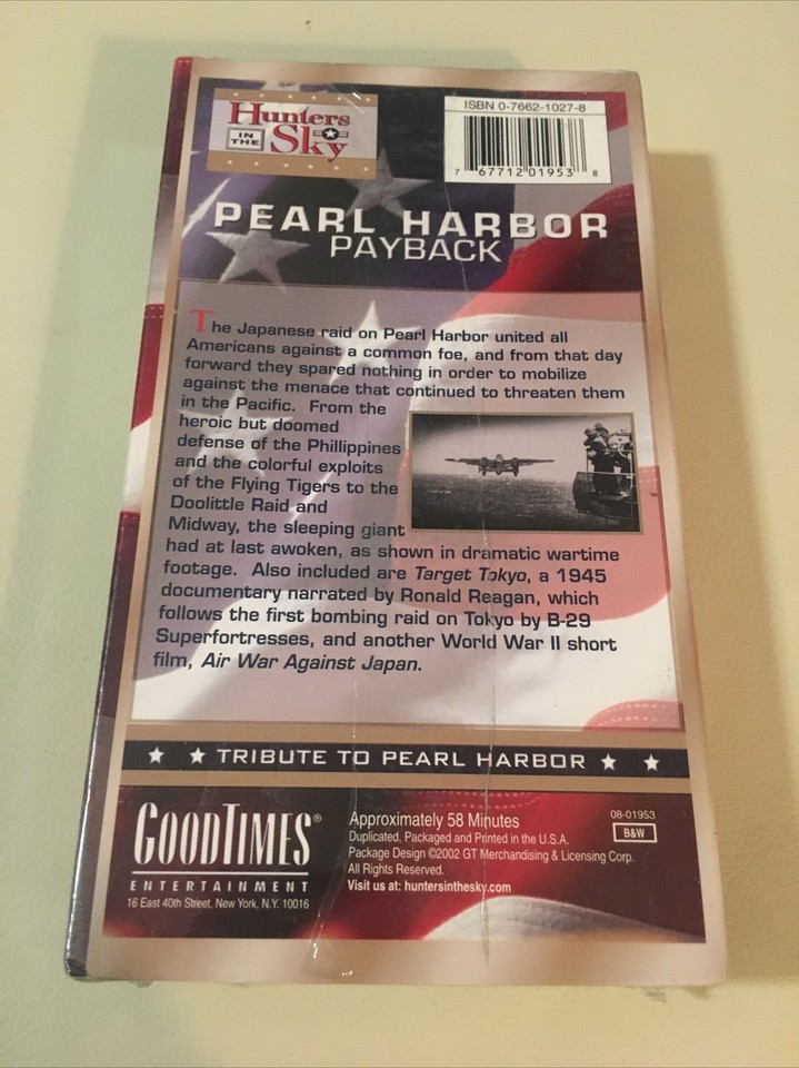 Hunters in the Sky VHS Tape Pearl Harbor Payback Movie VCR USA NEW ...