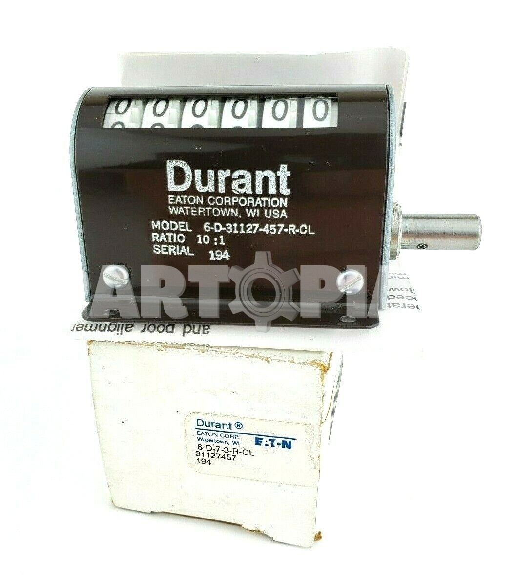 Durant Eaton 6-D-31127-457-R-CL Rotary Counter Ratio 10:1 NEW | eBay