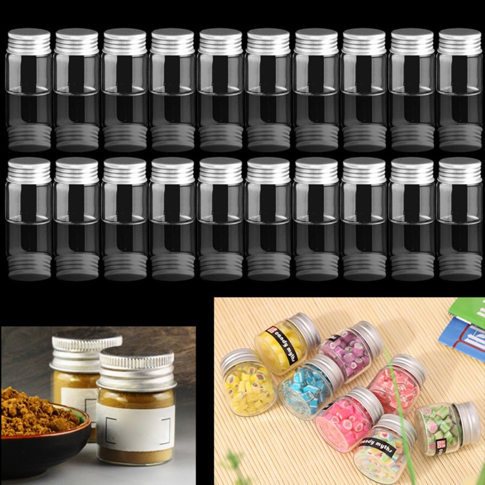 20PCS little glass bottles Tiny Glass Jars Empty Sample Bottles Small ...