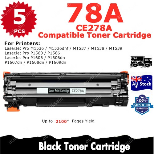 5x Compatible Toner CE278A 78A For HP LaserJet M1536 M1536dnf P1566 ...