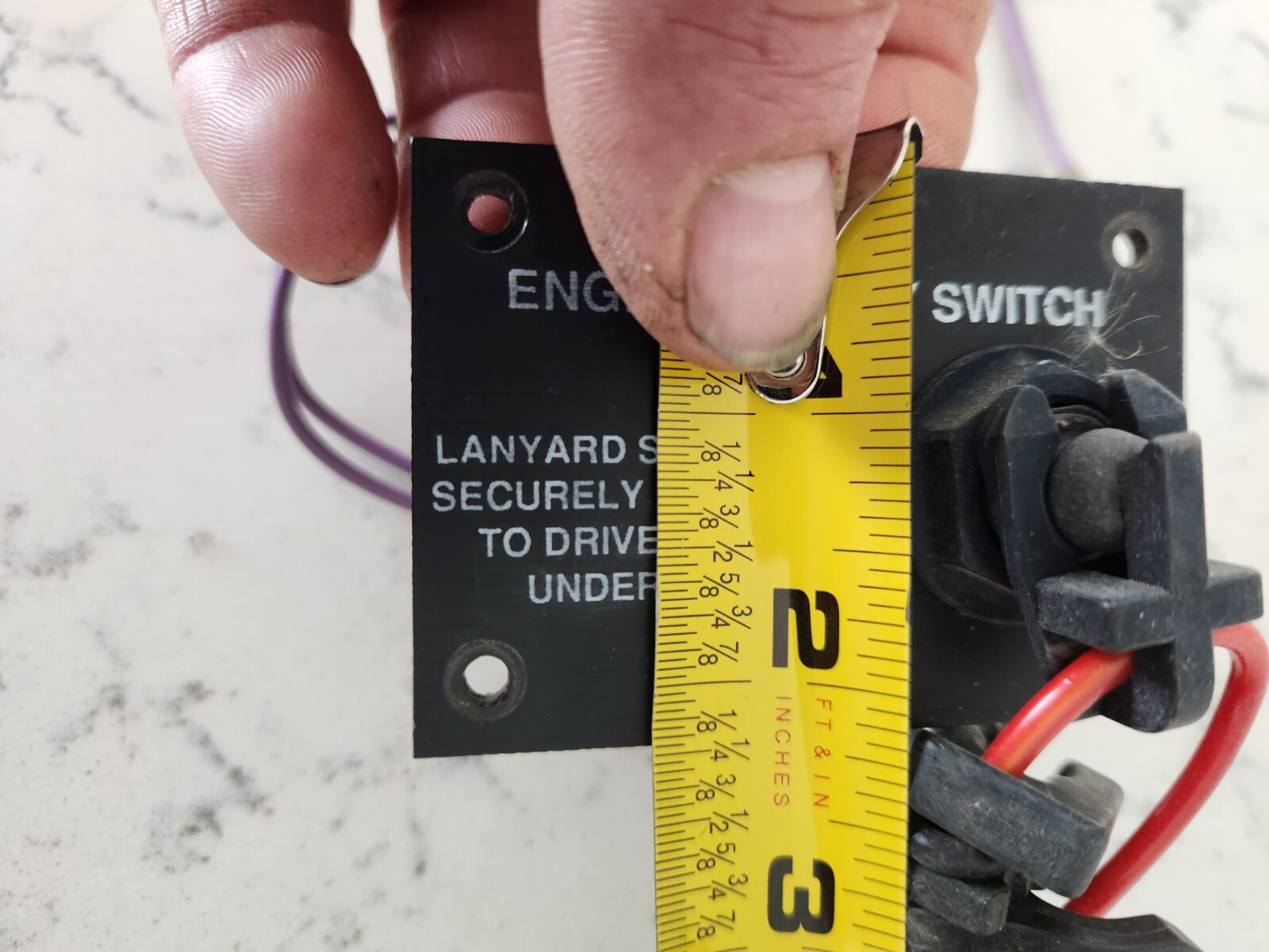 Marquis Boat Kill Switch Panel 5766586 | 3 1/4 x 2 1/4 Inch Black Red ...