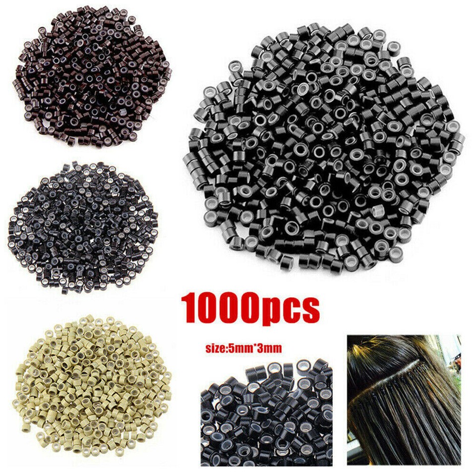 Silicone Lined Micro Rings Links Beads 5mm Lined Beads for Hair ...