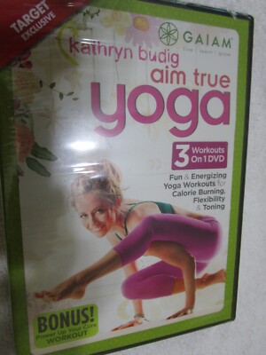 KATHRYN BUDIG: Aim True Yoga DVD (2011, Target Exclusive, Gaiam) FREE ...