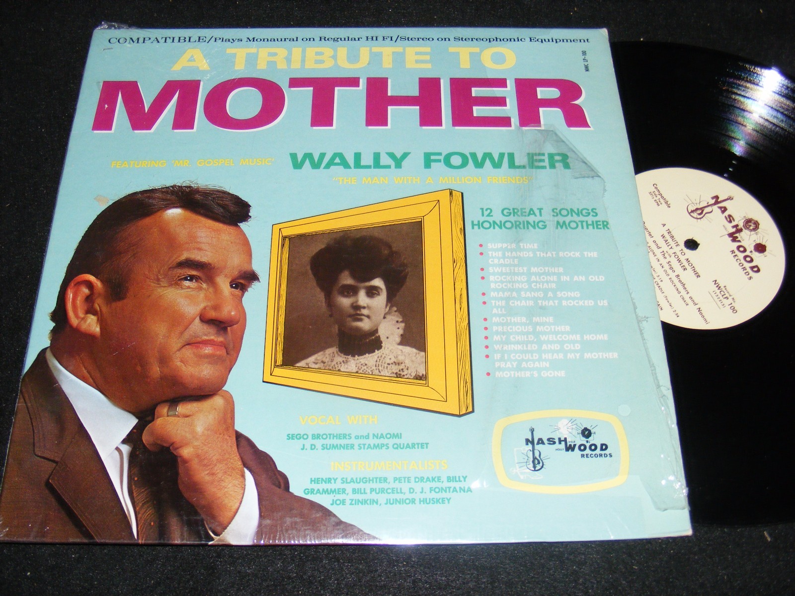 WALLY FOWLER LP Mr. Gospel Music A TRIBUTE TO MOTHER 60s Country Gospel ...
