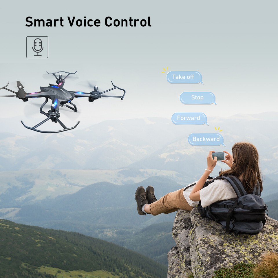 SNAPTAIN S5C WiFi FPV RC Drone 2K HD Camera Voice Gravity Sensor ...