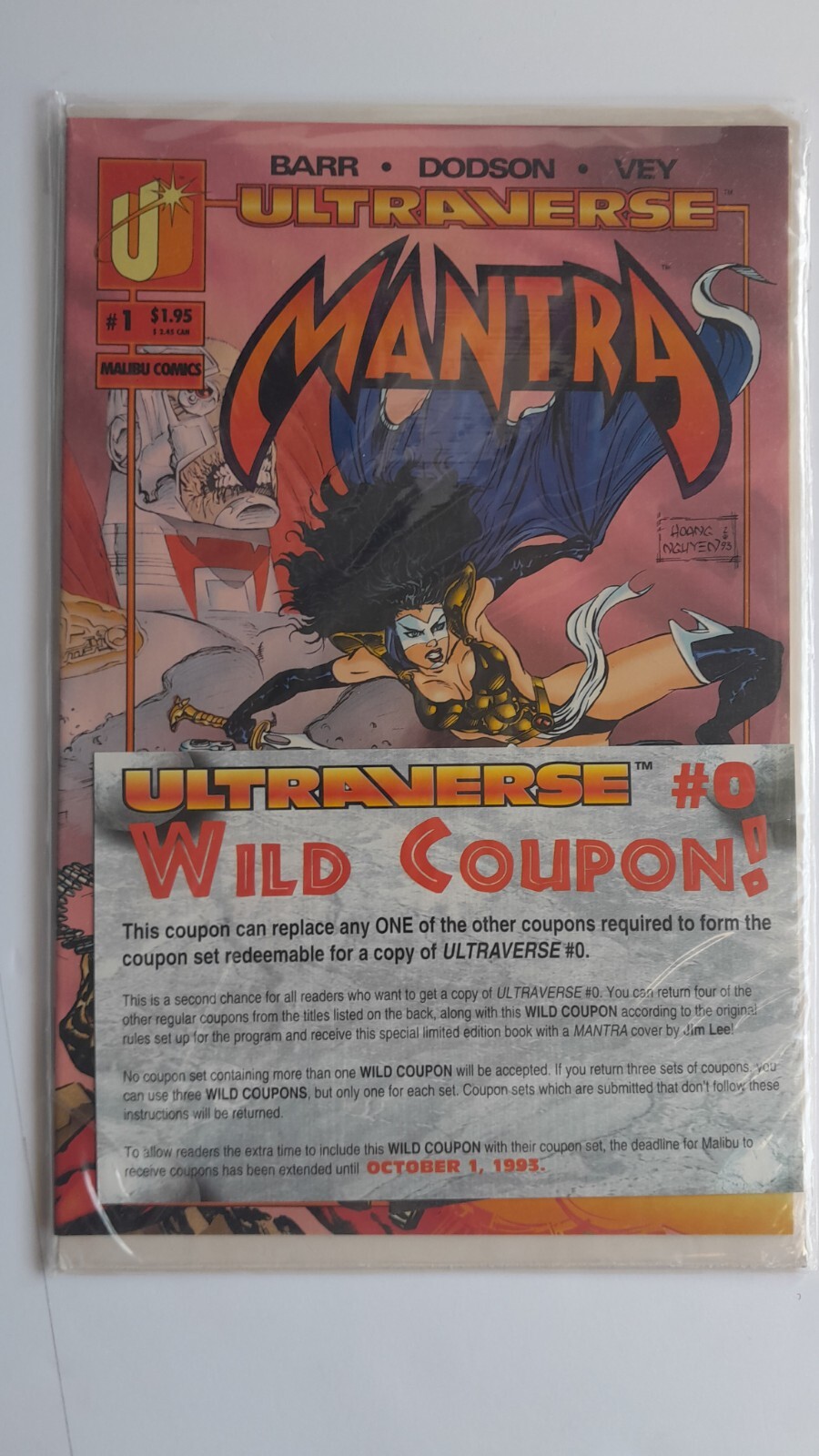 Malibu Comics Ultraverse Mantra Barr Dodson Vey #1 1994,N/M .FREE ...