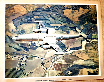 Lockheed USAF Radar Super Constellation Poster Print 14in x 11in USN WV ...