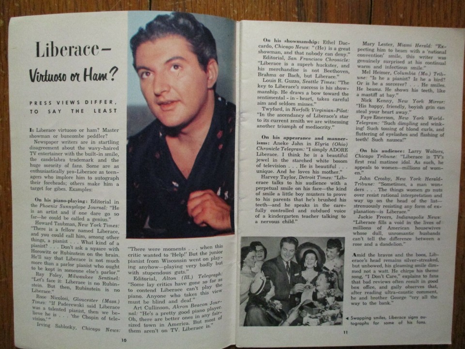 August 28-1954 TV Guide(JUNE LOCKHART/LIBERACE/ELI MINTZ/ROXANNE/BEAT ...