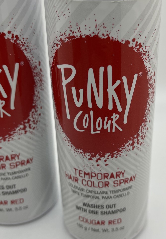 2 X Punky Colour Temporary Hair Color Spray Cougar Red | eBay