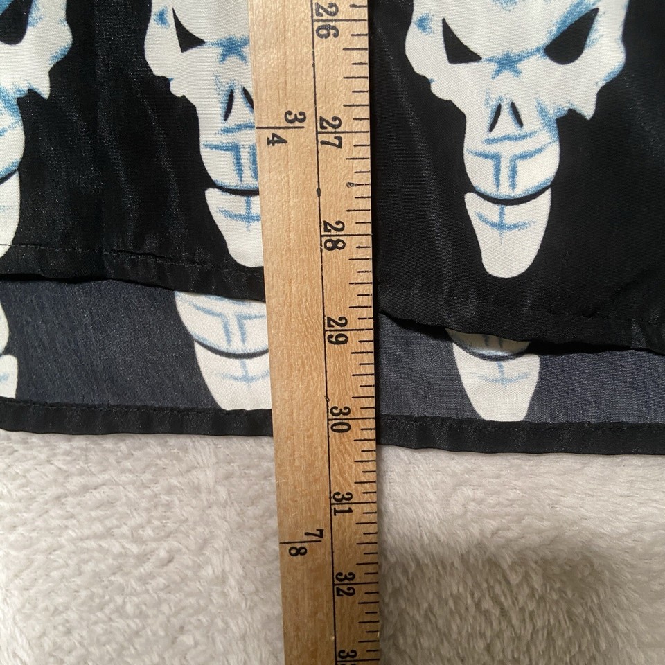 Big Brother Las Vegas Skull Flame Button Up Shirt Mens Large Vintage ...