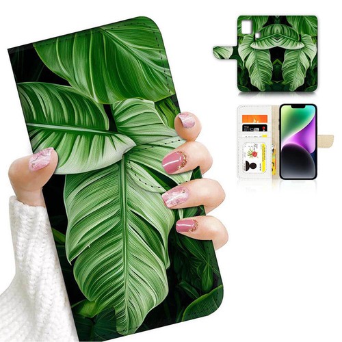 ( For Telstra T Pro ) Wallet Flip Case Cover PH26817 Green Leaf | eBay ...