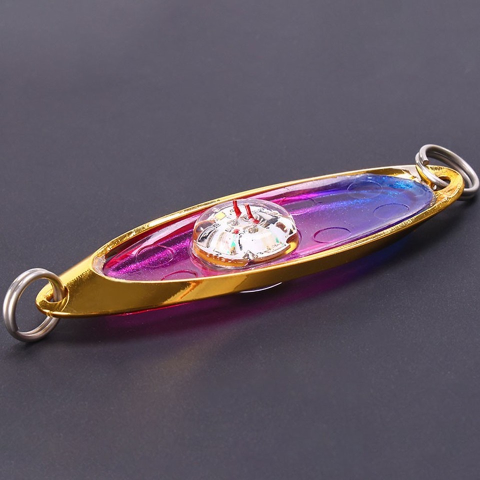 2PCS LED Fishing Lure Bait Light Slant Slice Fisheye Design for Night ...