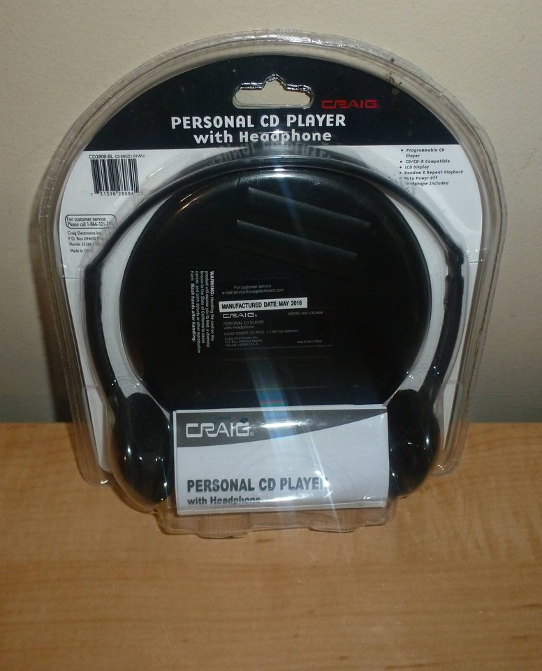 Craig Personal CD Player / Headphone - Blue - Factory Sealed | eBay