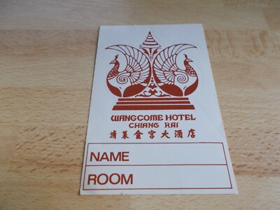 Sticker/Sticker Wangcome Hotel Chiang Rai Thailand | eBay Australia