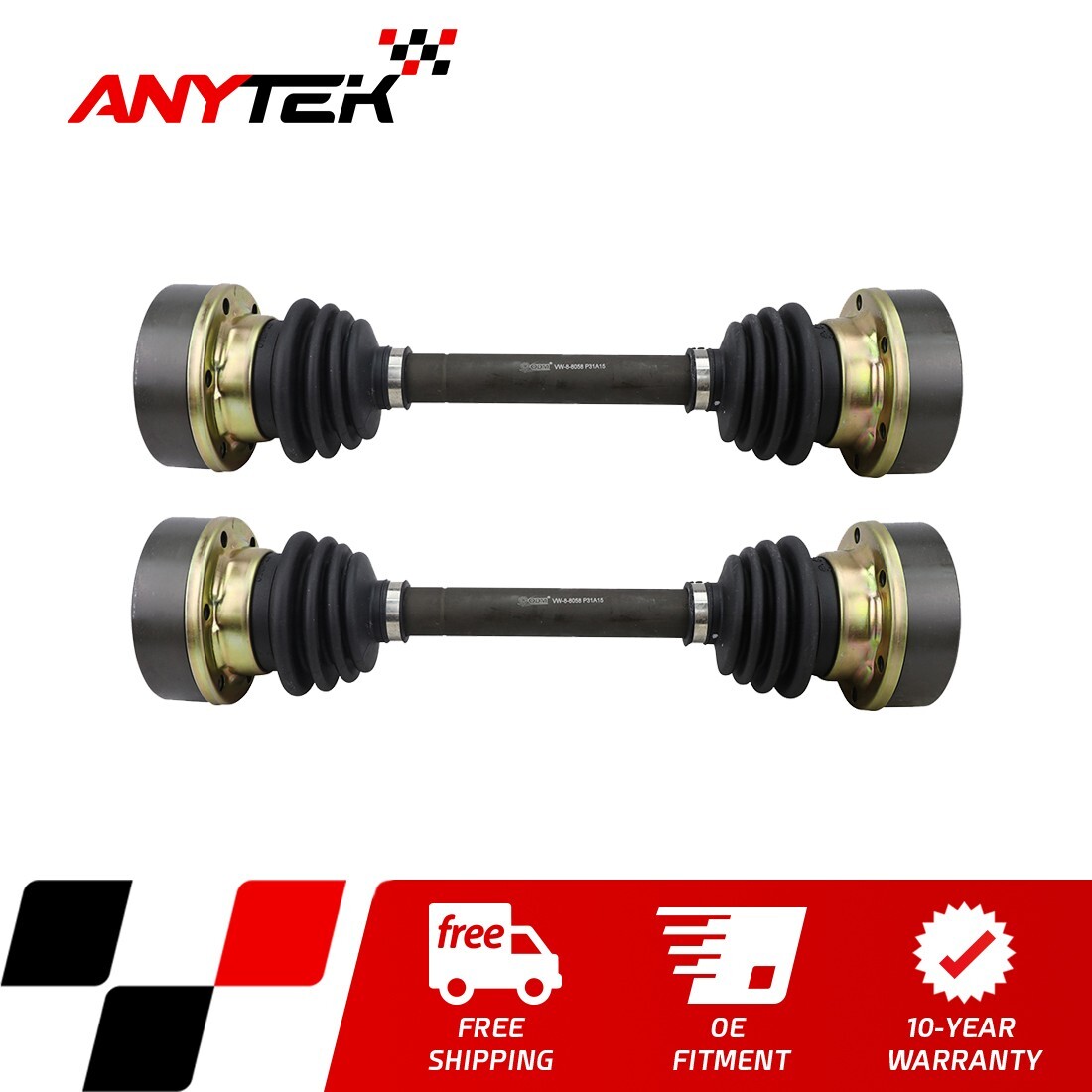 Pair Rear Left or Right CV Axle Half Shaft for 1973 1974 Volkswagen ...