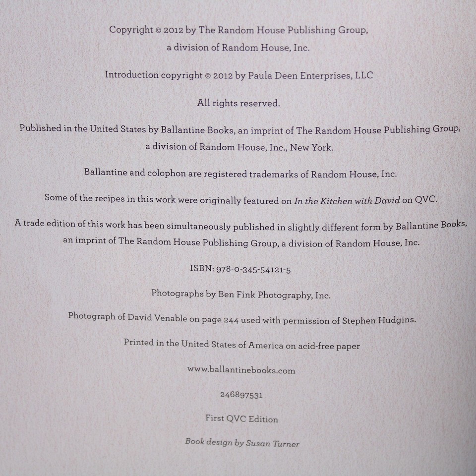 SIGNED In The Kitchen With David Venable QVC Comfort Foods Cookbook ...