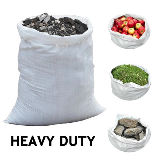 Woven Polypropylene Sacks Heavy Duty Rubble Waste Builders Bags Sand ...