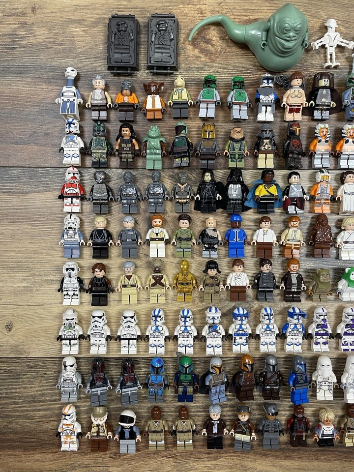 LEGO Star Wars Minifigure Lot W/ Boba Fett, Captain Rex, Jabba The Hut ...