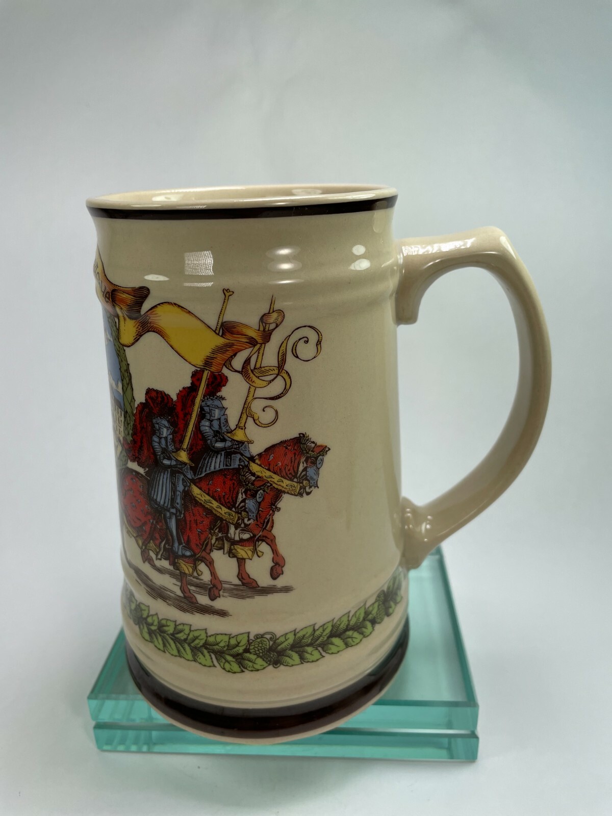 Vintage Praha Prag Prague Beer Stein Mug Castle And Knights Horse ...