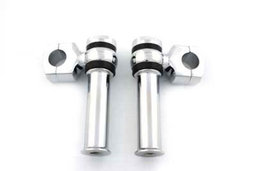 4 1/4" Chrome Dog Bone Handlebar Risers Custom Harley Chopper Bobber ...