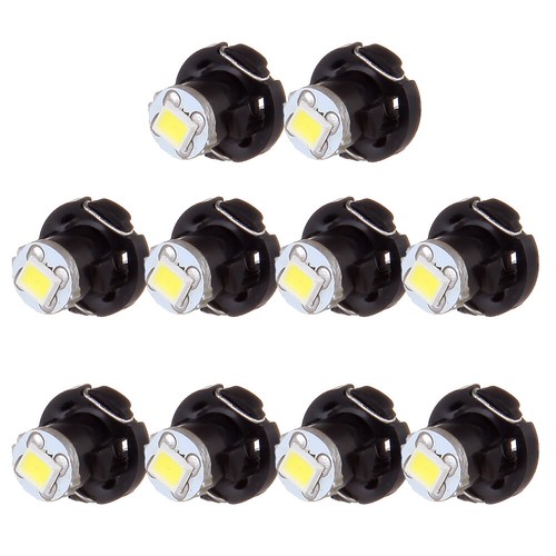 10Pcs T4.2/T4 Neo Wedge White LED Bulb HVAC Heater Dash Climate Base ...