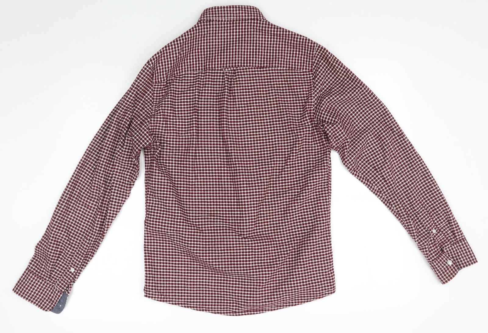 Primark Mens Red Plaid Cotton blend Size S Collared | eBay UK