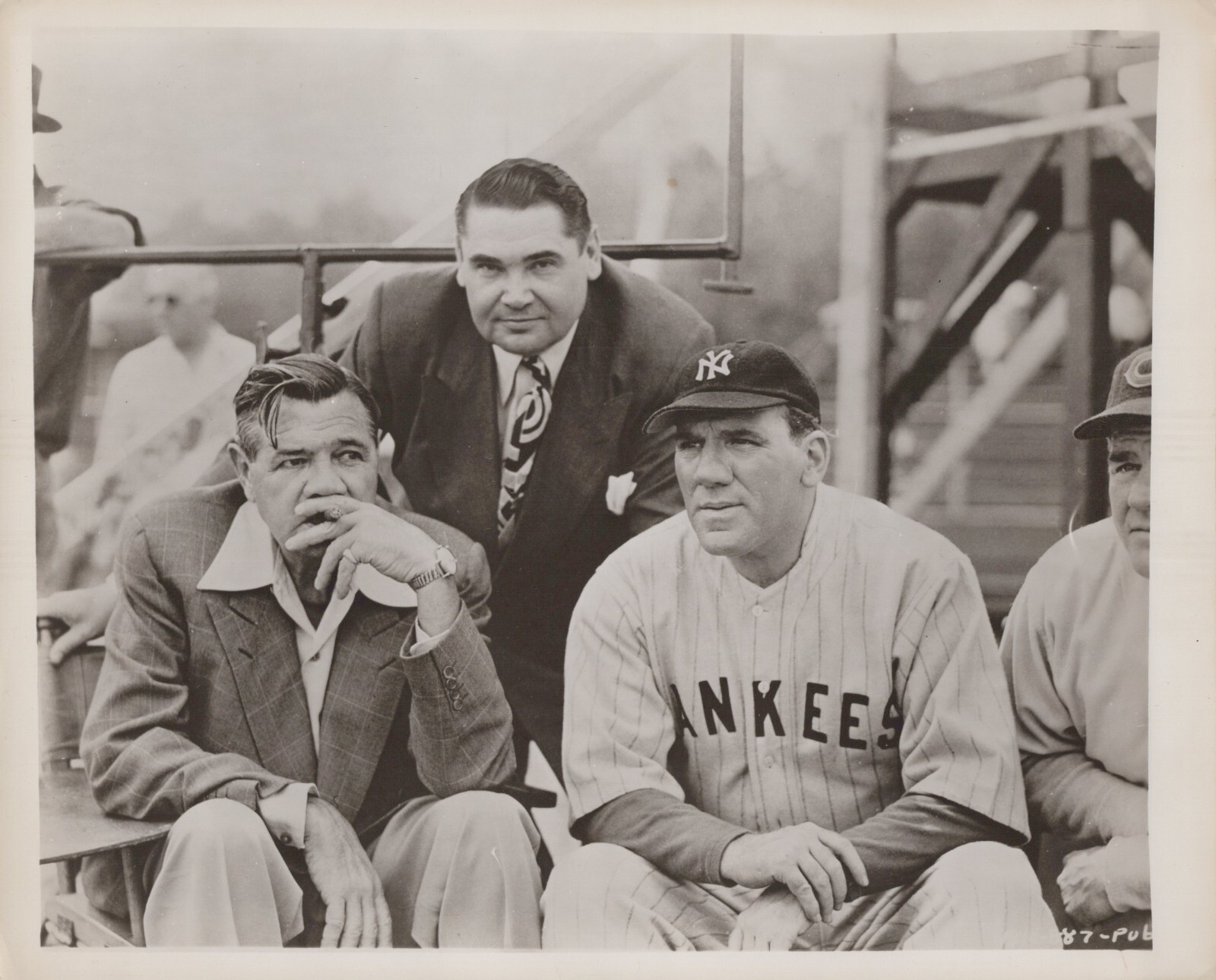 BABE RUTH NEW YORK YANKEES BASEBALL LEGEND HOF PORTRAIT 1950s Orig ...