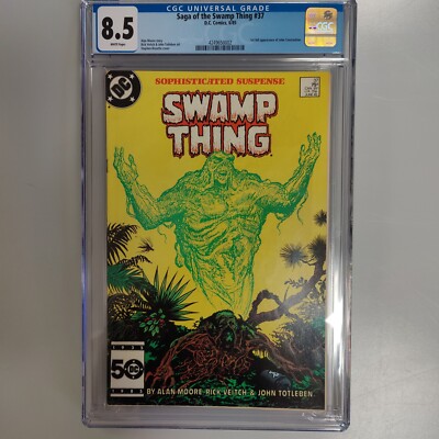 Swamp Thing #37 CGC 8.5 1985 1st app. John Constantine Hellblazer ...