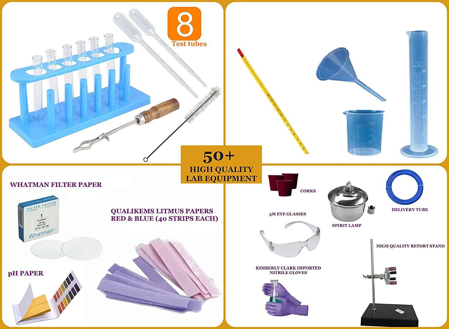 Home Chemistry LAB KIT REAGENTS for Class 6, Class 7, Class 8 in a box ...