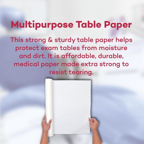 Exam Table Paper – 21” X 125' Paper Table Cover, 12 Rolls of Medical ...