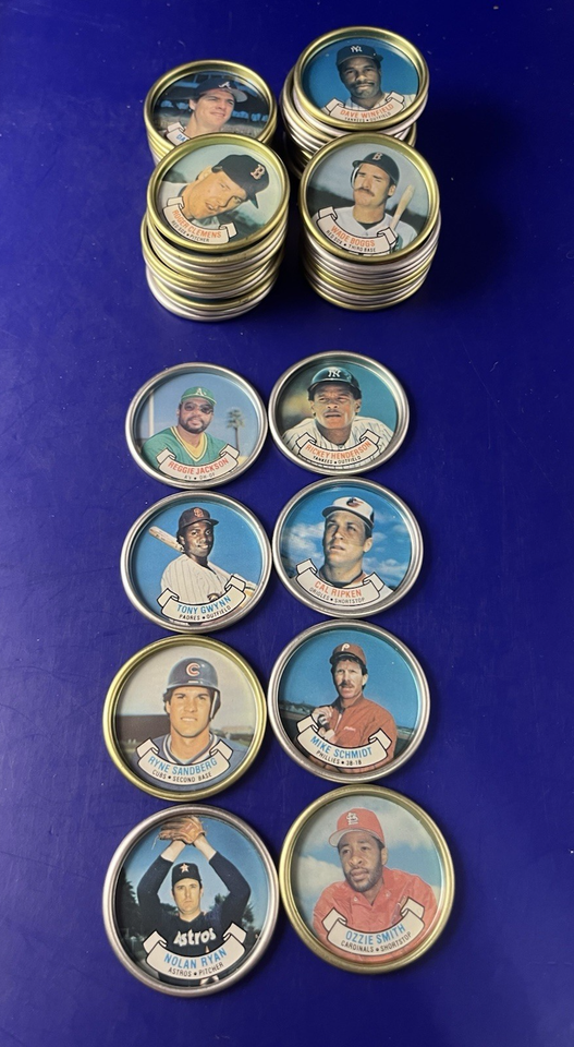 Lot of 3 complete baseball sets 1987 Topps Coins, 1985 Home Run Kings ...