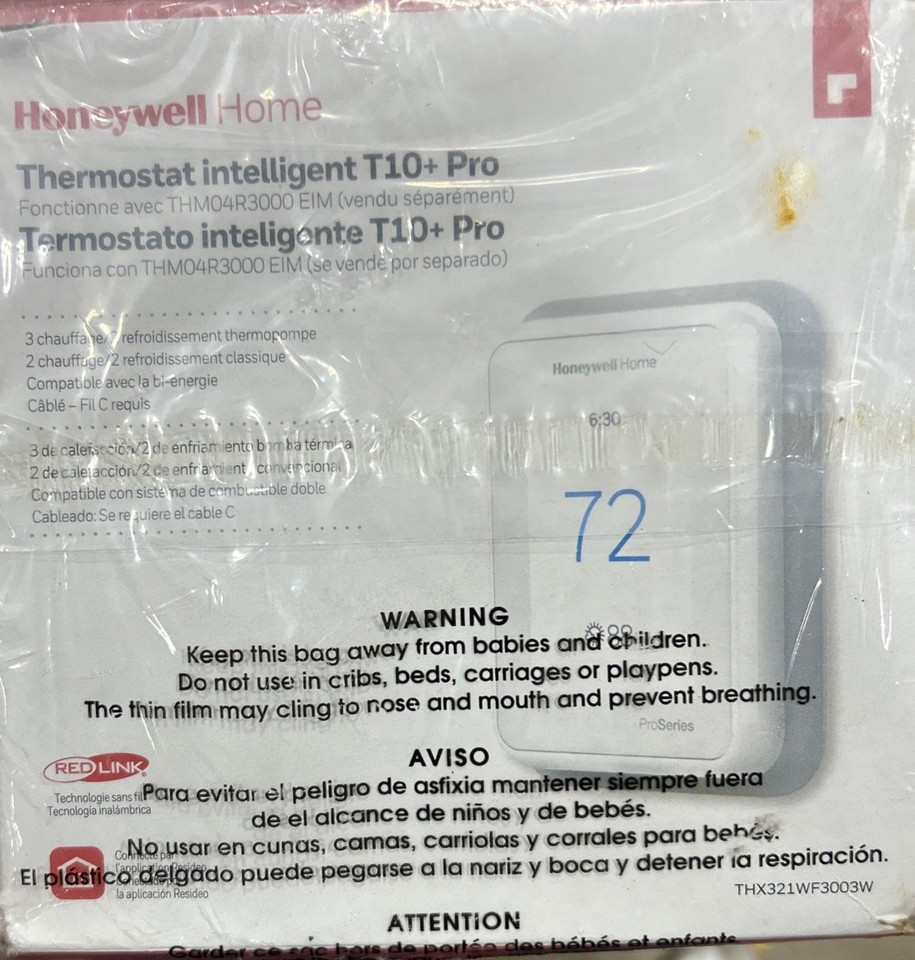 Honeywell T10 Pro Smart Programmable Thermostat RedLink Sensor ...