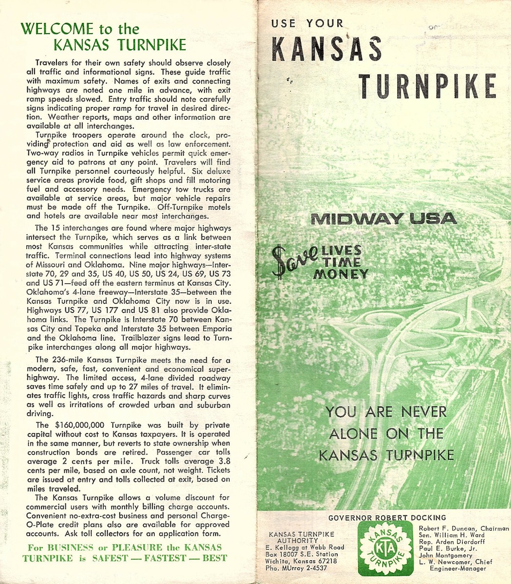 Kansas Turnpike Logo Kansas Toll Maps