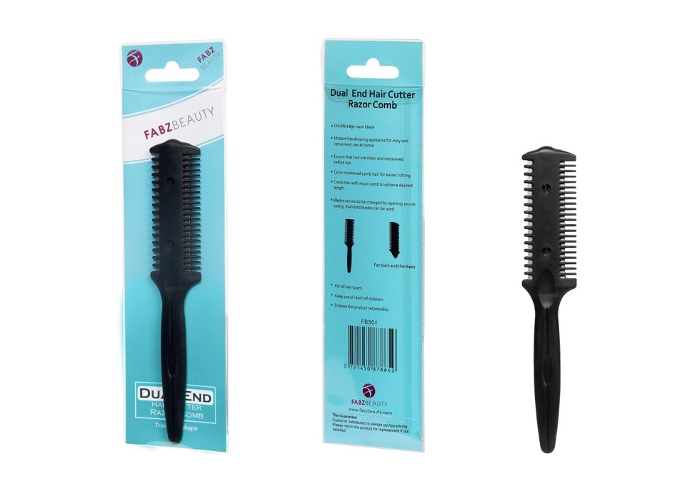 Hair Razor Comb Professional Double Sided Hair Cutting Comb With Blades ...