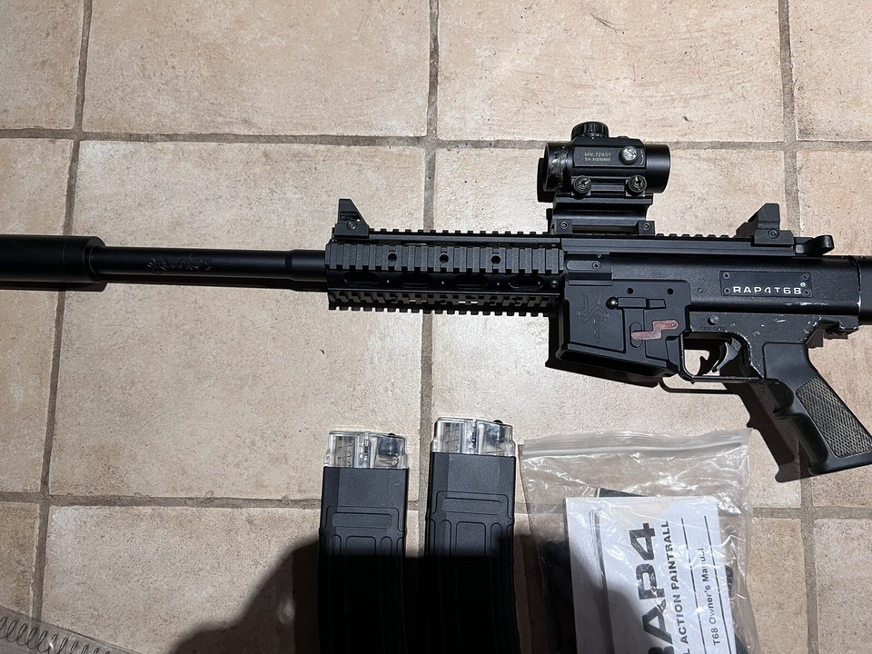 RAP4 T68 Custom Paintball Marker - First Strike Rifled Barrel (Lapco) W ...