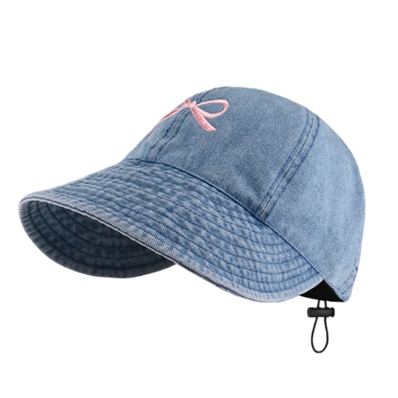 Embroidered Bowtie Hat Adjust Wide Brims Baseball Hat Fashionable ...