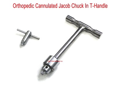 Orthopedic Cannulated Jacobs Chuck In T-Handle With Key stainless steel ...