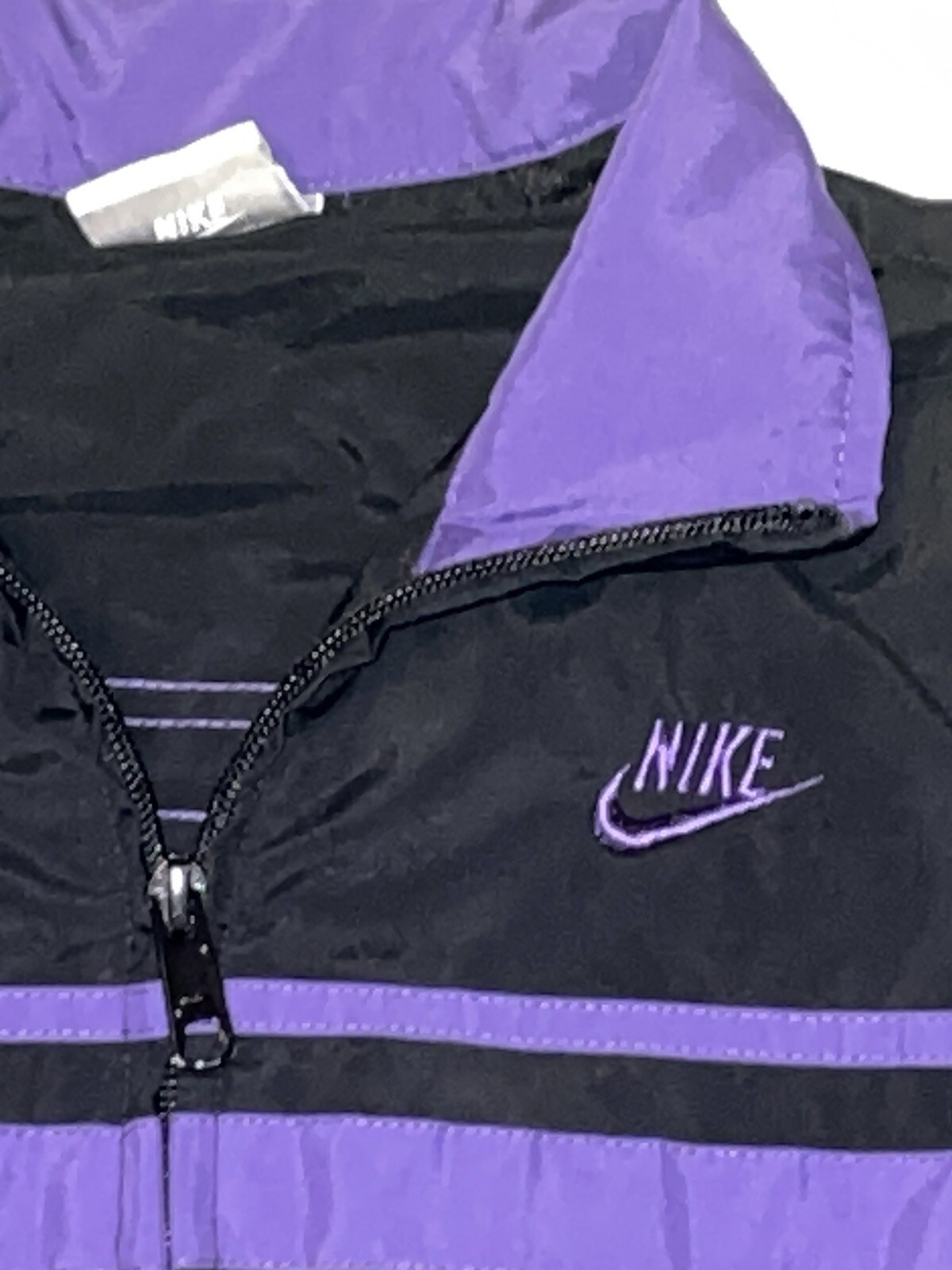 Women's Black and Purple vintage Nike Jacket Zipper Size Small | eBay