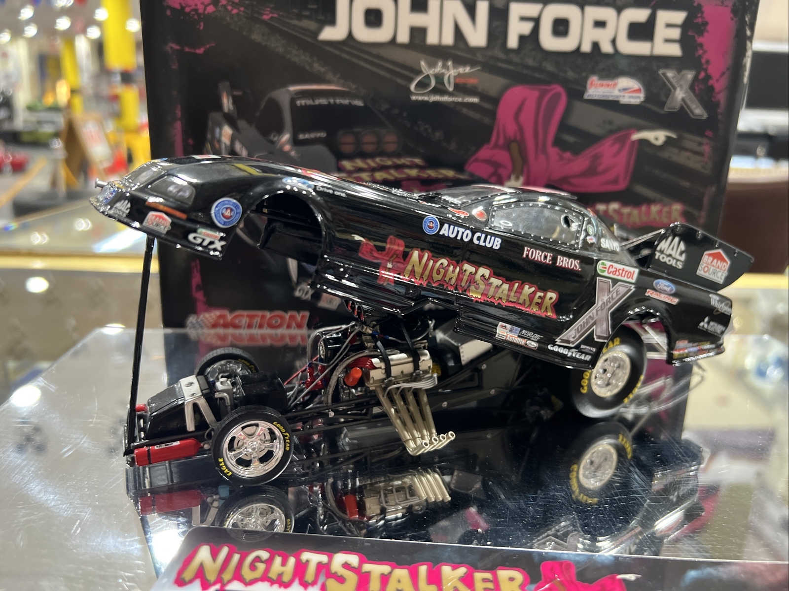 JOHN FORCE NIGHT STALKER 1:24 FUNNY CAR 2009 FORD MUSTANG LIMITED ...