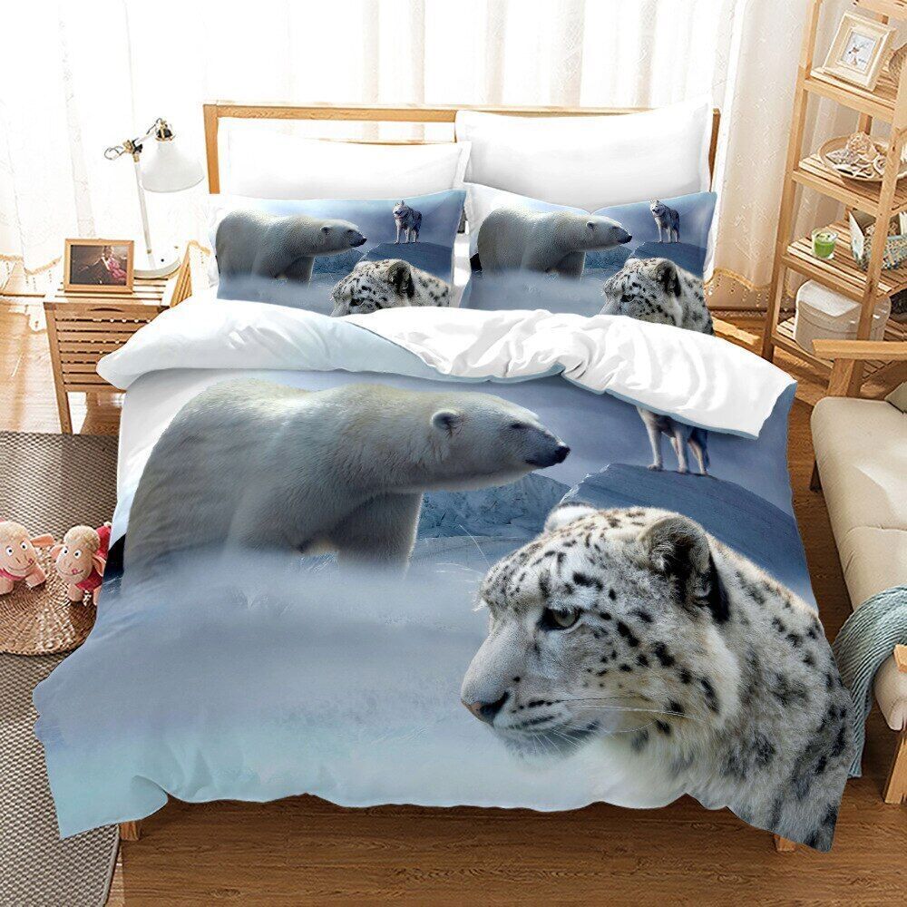 Snow Leopard Duvet Cover