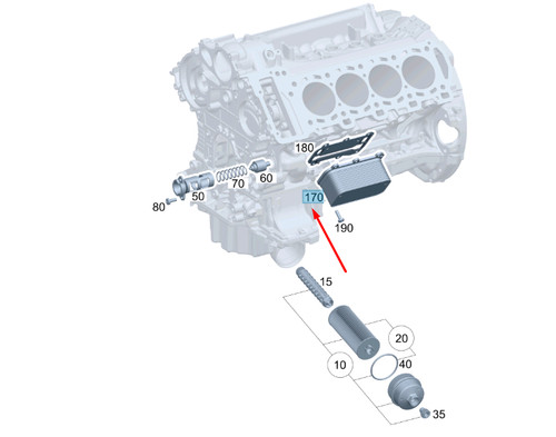 NEW MERCEDES-BENZ A W176 OIL COOLER A1331880001 ORIGINAL NO DUTY TO 🇺🇸 ...