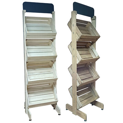4 Angled Crate Display with Header - Shop Retail Home Display (CRATE/24 ...