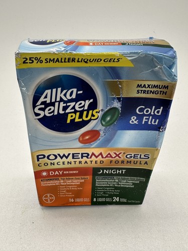 Alka-Seltzer Plus Maximum Strength Powermax Cold & Flu Day + Night 24 ...