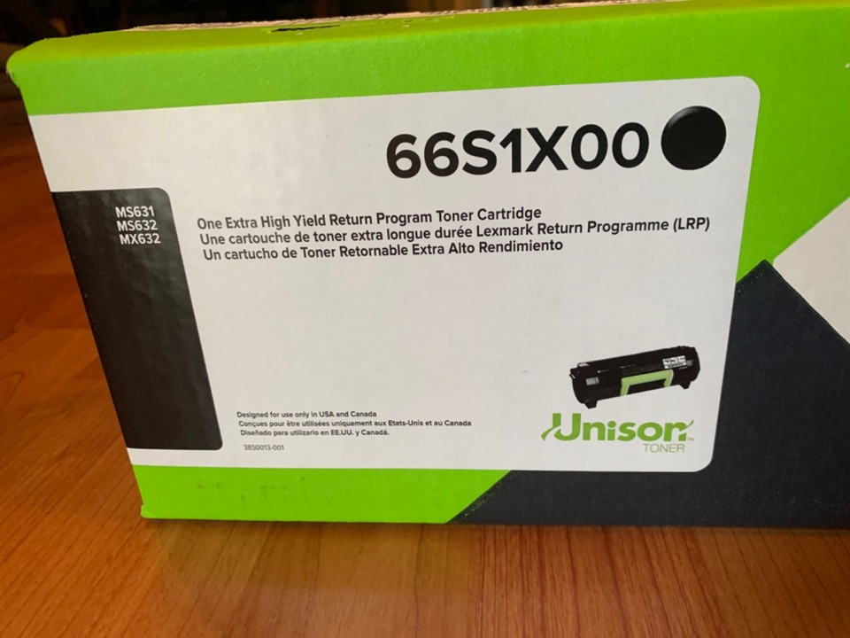 BRAND NEW SEALED Lexmark 66S1X00 Black Ink Printer Hi Yield Toner ...